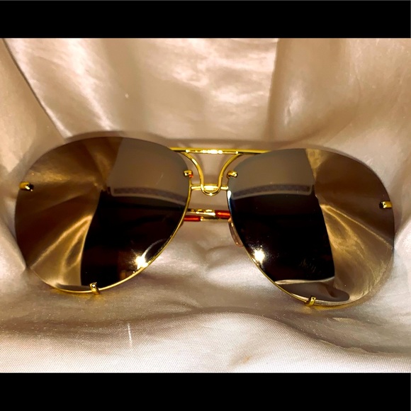 Accessories | Gold Oversized Aviators | Poshmark